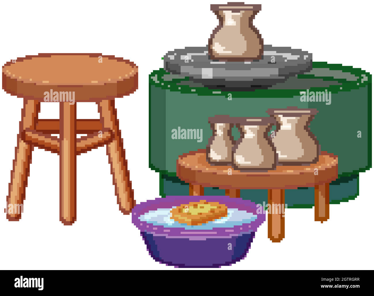 Set of pottery tools on white background Stock Vector Image & Art - Alamy