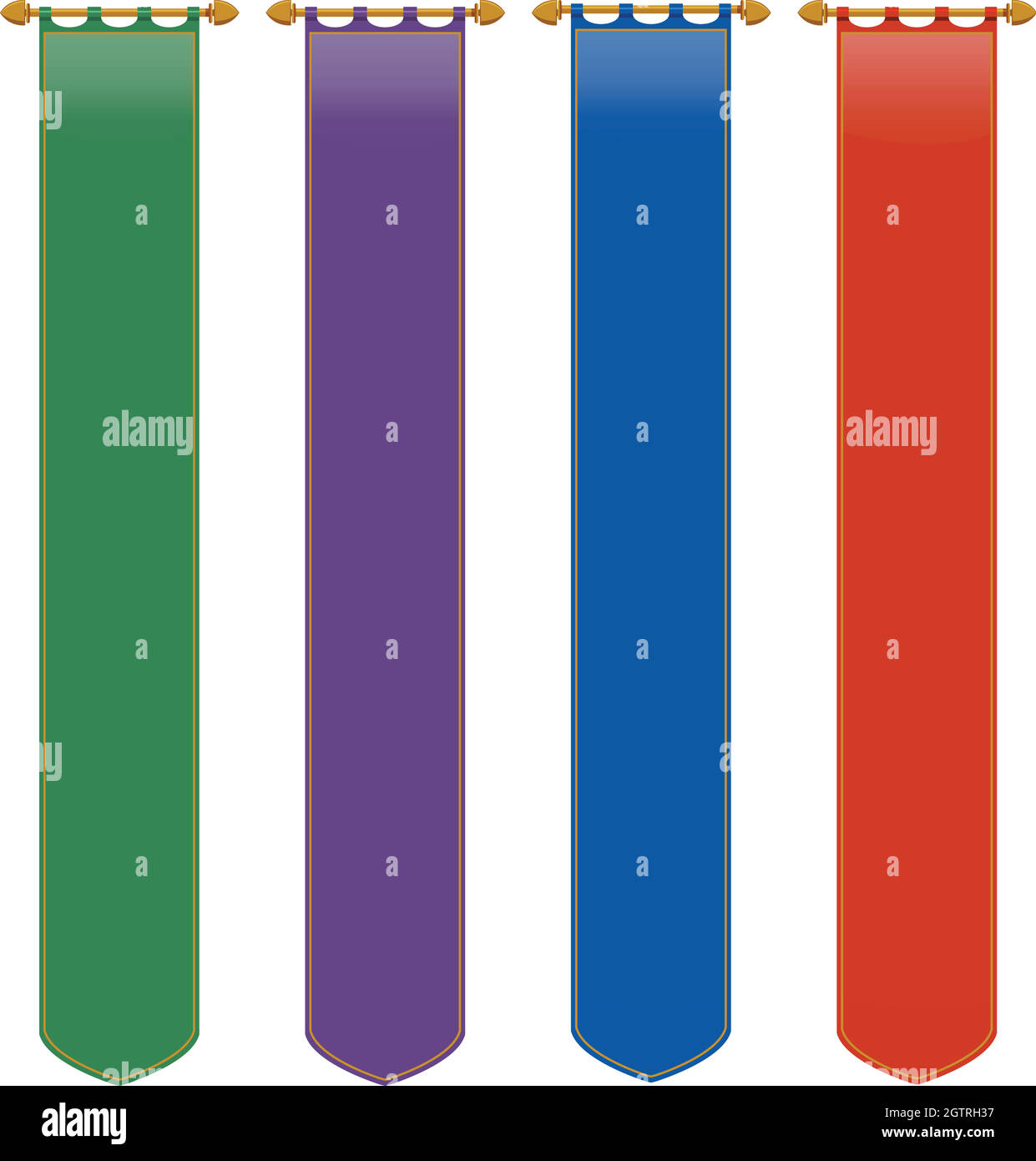 Medieval banners in four colors Stock Vector Image & Art - Alamy