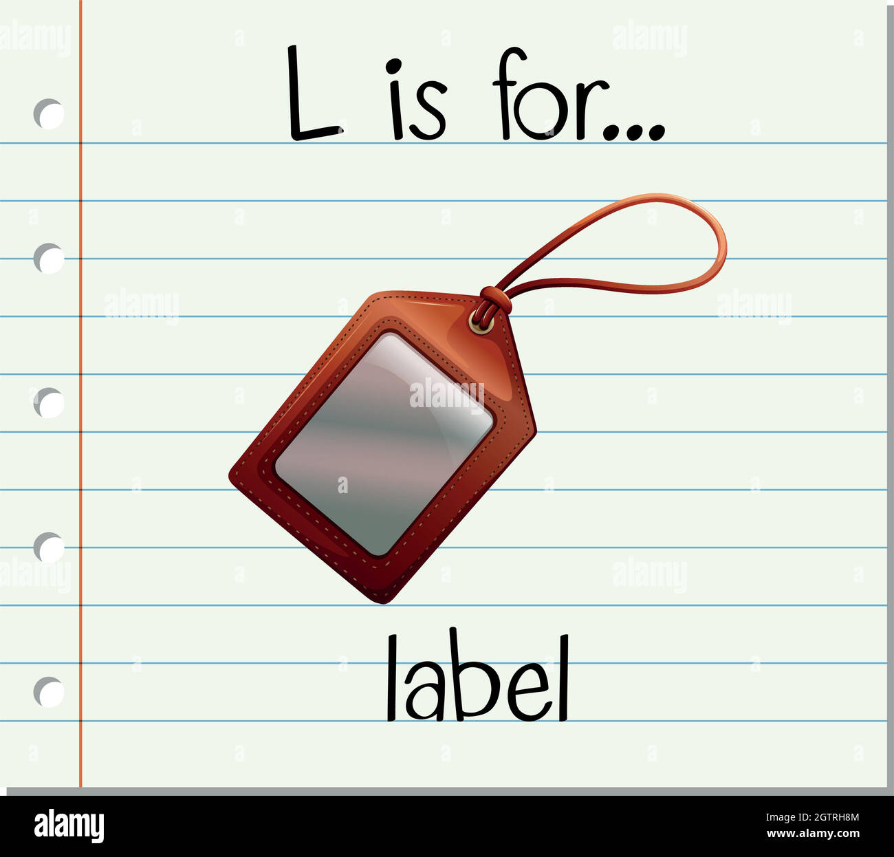 Flashcard letter L is for label Stock Vector Image & Art - Alamy