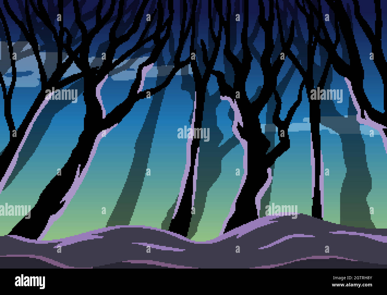 Tree dark Stock Vector Images - Alamy
