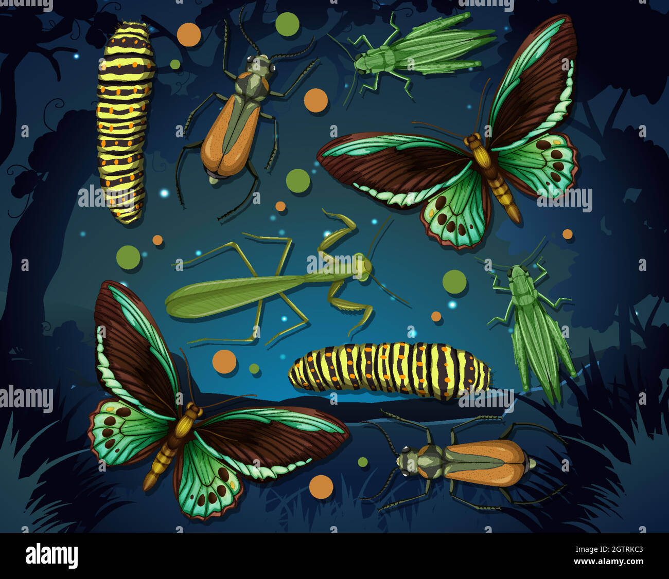 Set cartoon cute bees isolated hi-res stock photography and images - Alamy