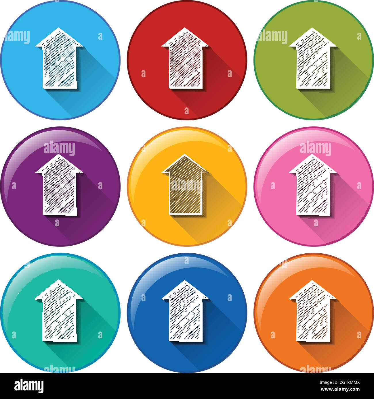 Buttons with arrows going upward Stock Vector Image & Art - Alamy