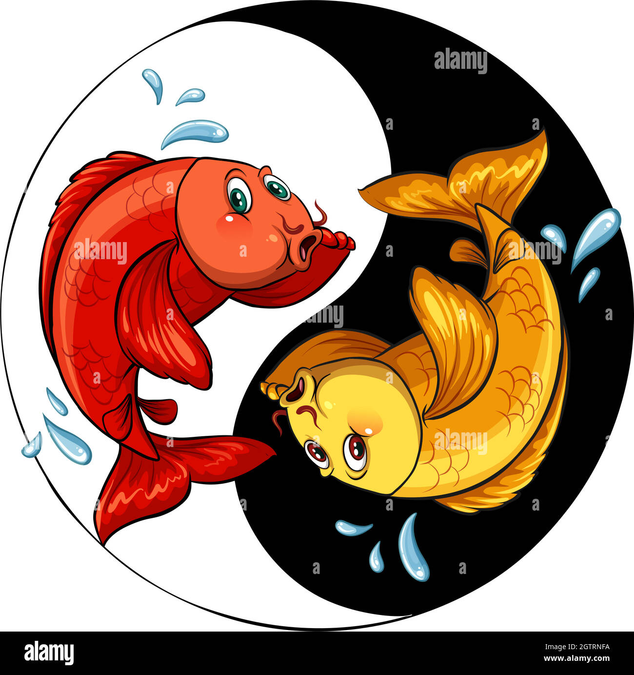 Template of two fishes Stock Vector Image & Art - Alamy