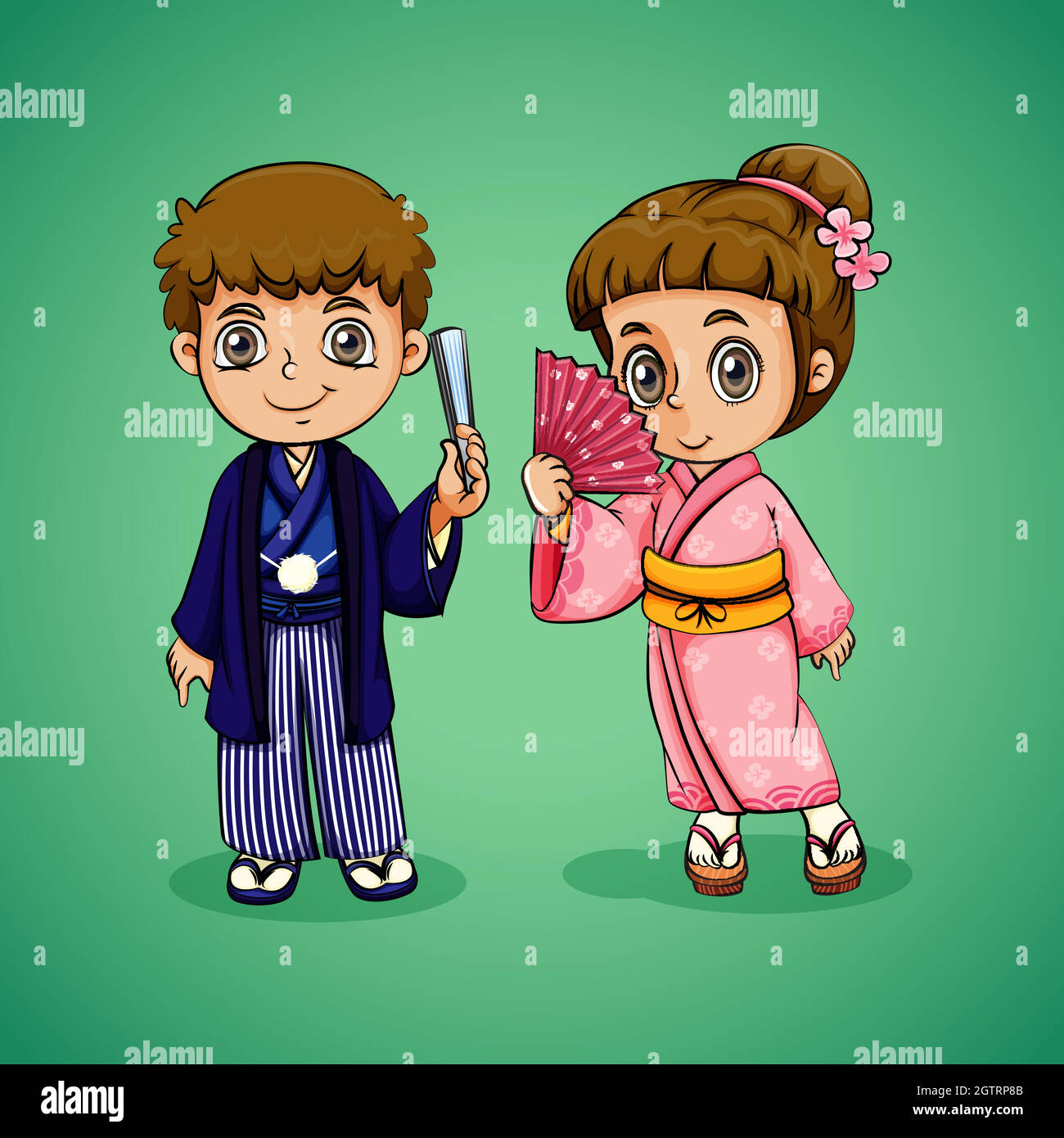 Little japanese girl Stock Vector Images - Alamy