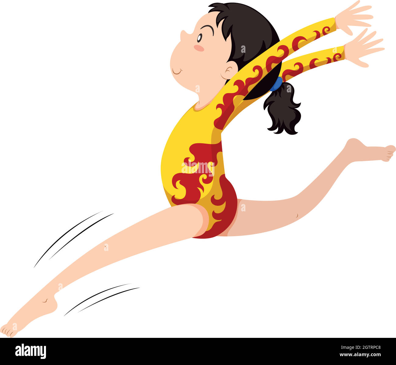 Girl athlete in white Stock Vector Images - Alamy