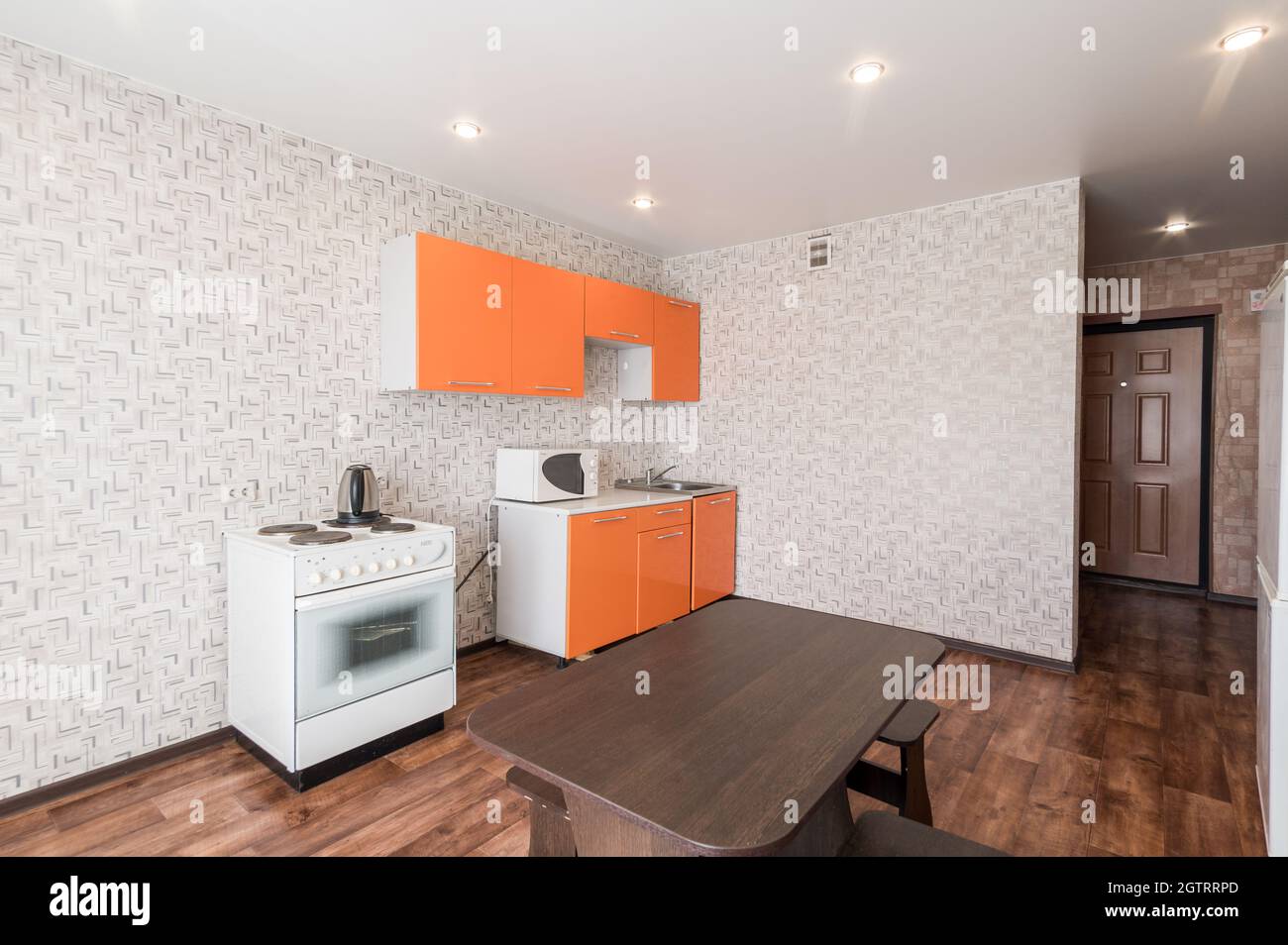 Built Structure Kitchen At Home Stock Photo - Alamy