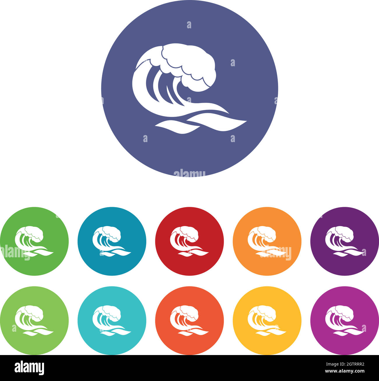 Wave set icons Stock Vector Image & Art - Alamy