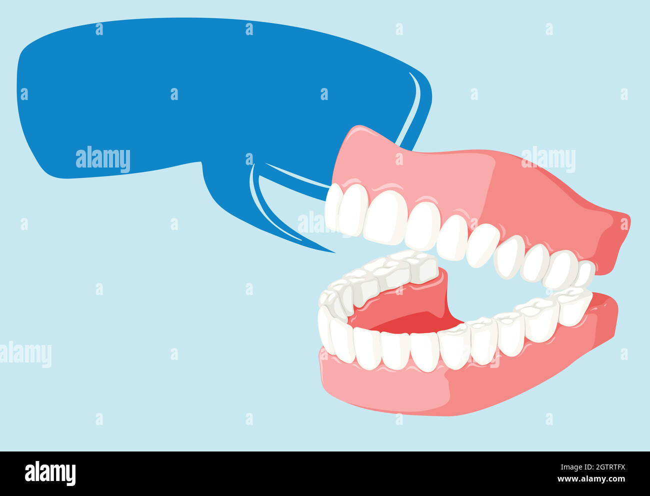 Speech bubble template with clean teeth Stock Vector Image & Art - Alamy