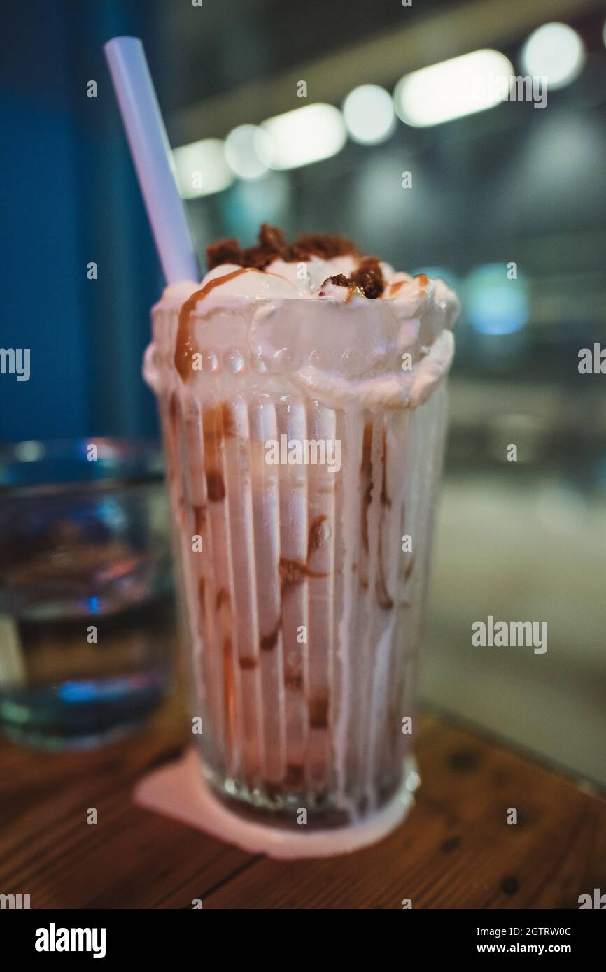 Southbank, London | UK - 2021.09.25: Milkshake at Gordon Ramsay street ...