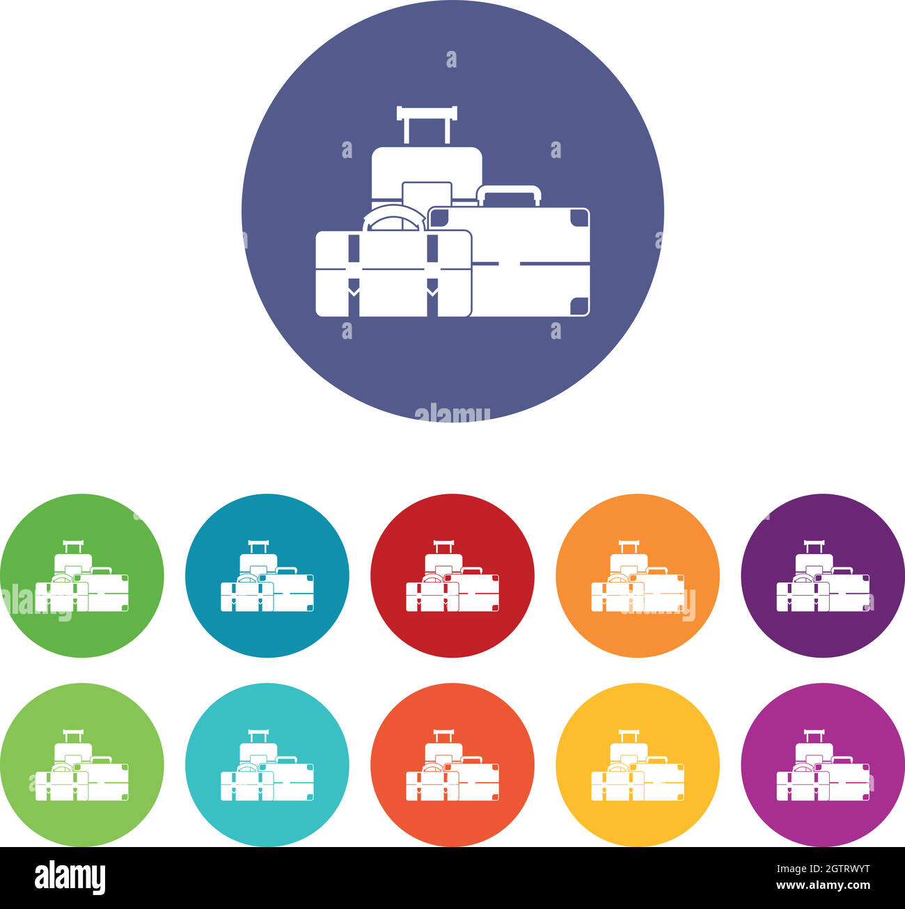 Baggage set icons Stock Vector Image & Art - Alamy