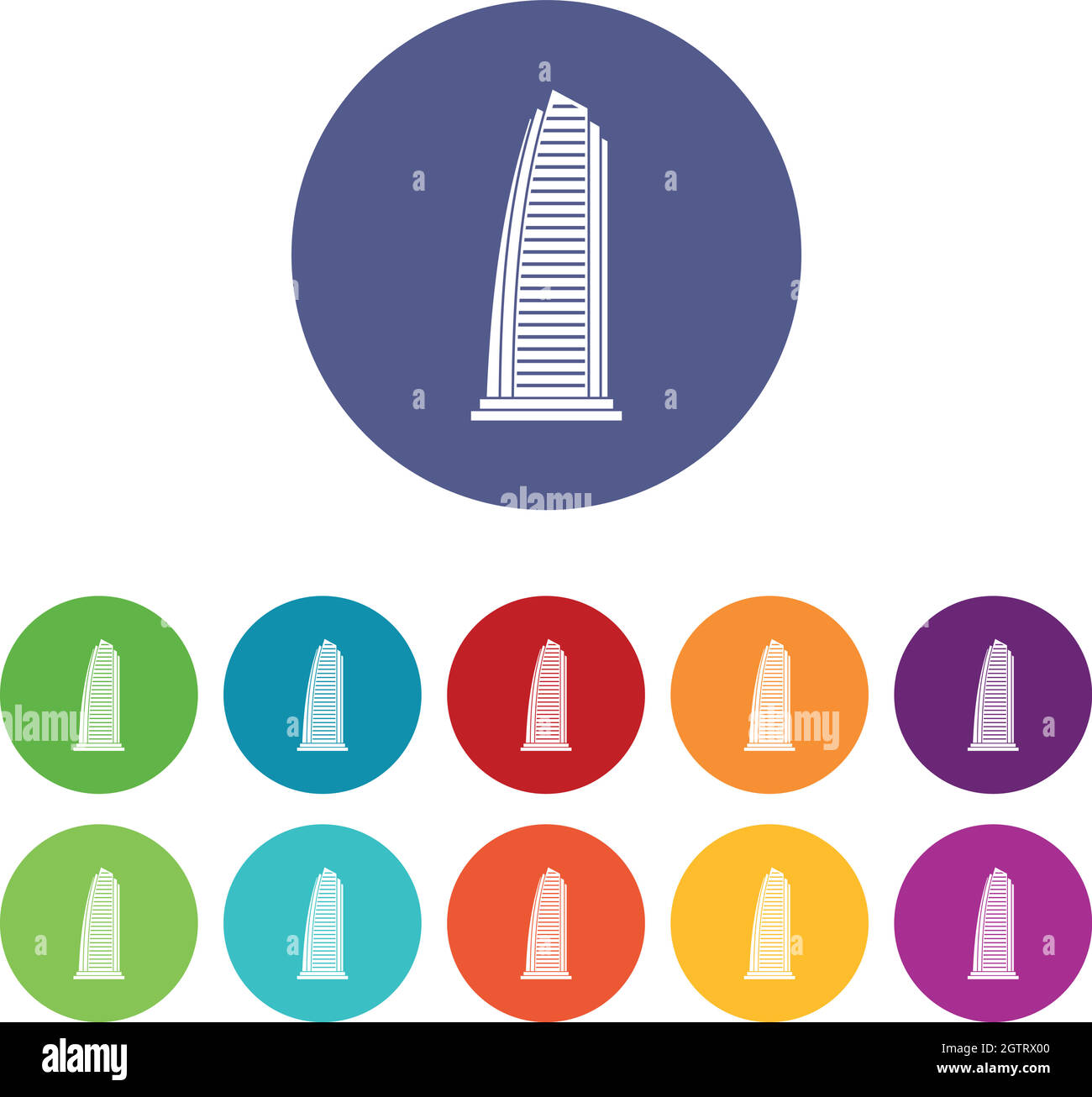 Skyscraper set icons Stock Vector Image & Art - Alamy