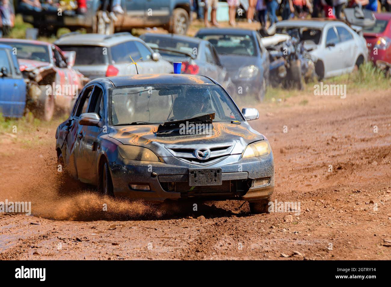 Norton, NB, Canada - September 11, 2021: Dirt track racing at the ...