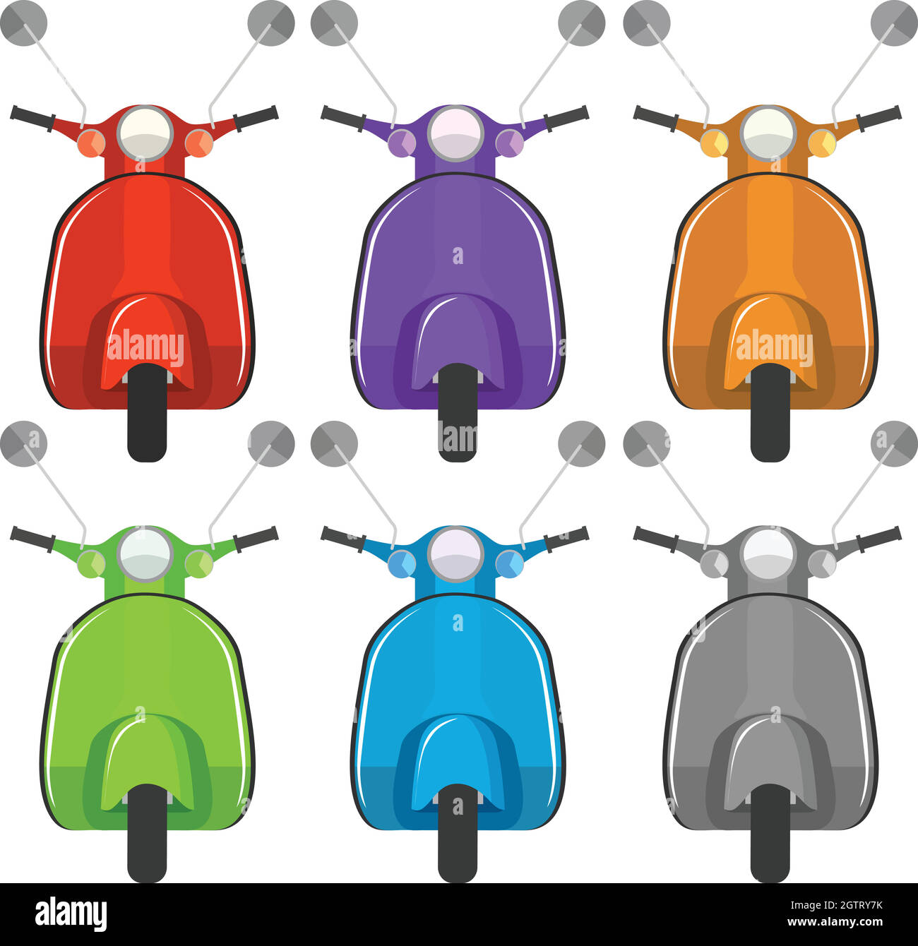 Group of scooters Stock Vector Images - Alamy