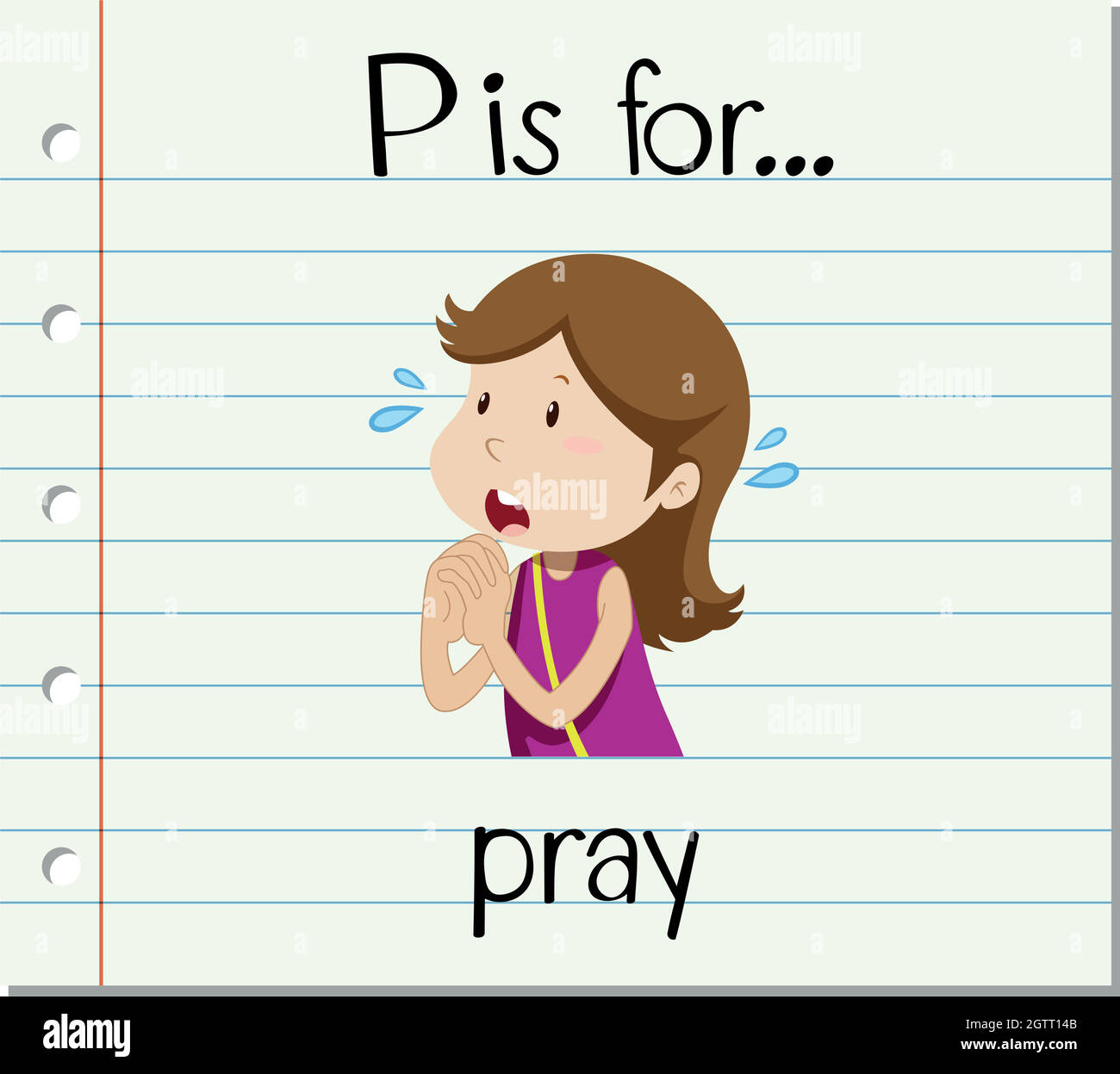 Flashcard letter P is for pray Stock Vector Image & Art - Alamy