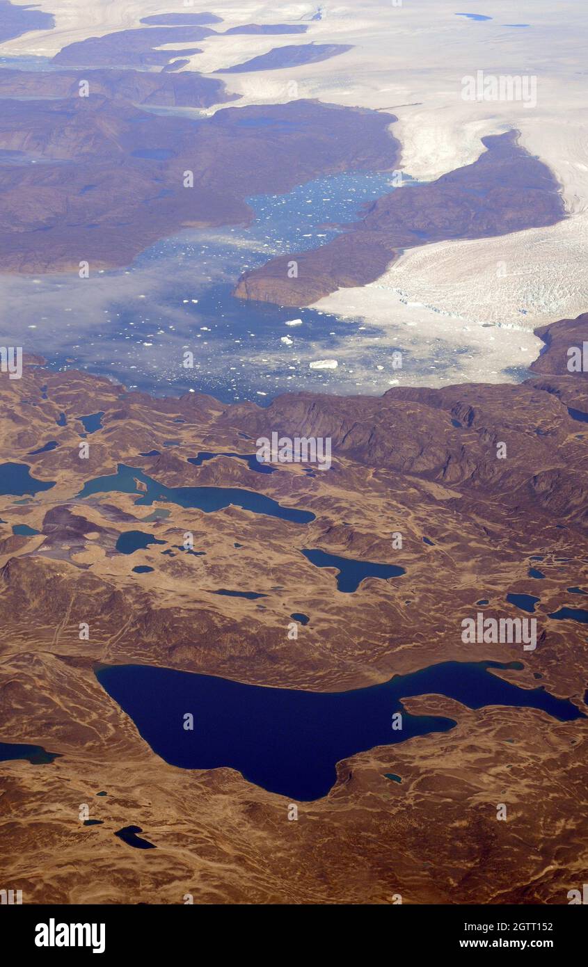 Aerial meltwater greenland ice sheet hi-res stock photography and ...