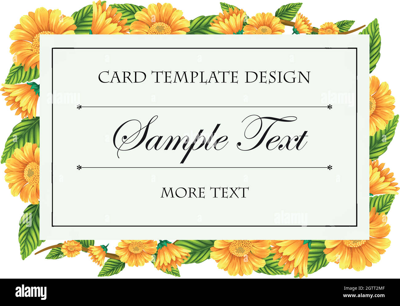 Blank white card yellow Stock Vector Images - Alamy