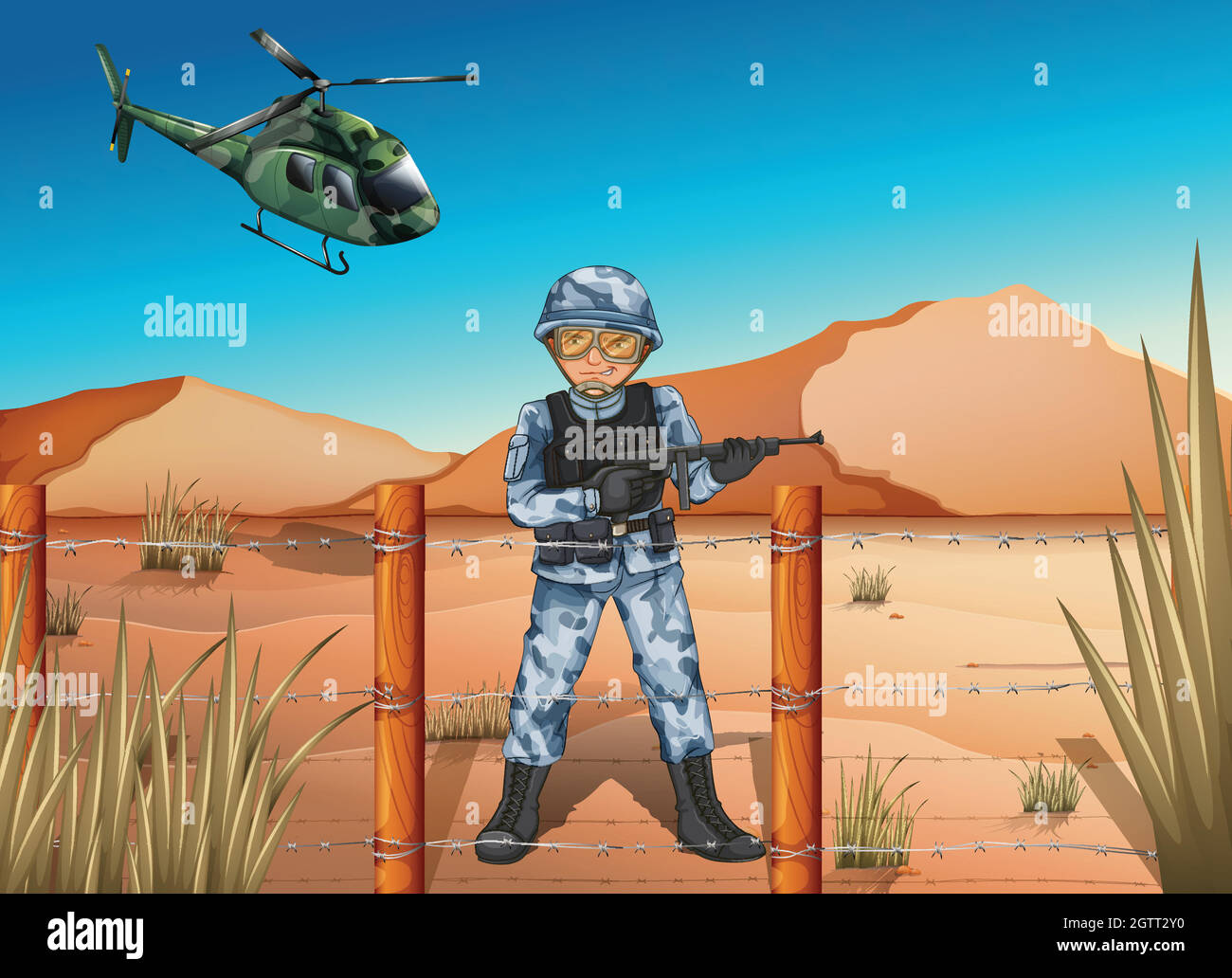 A brave soldier in the battlefield Stock Vector Image & Art - Alamy