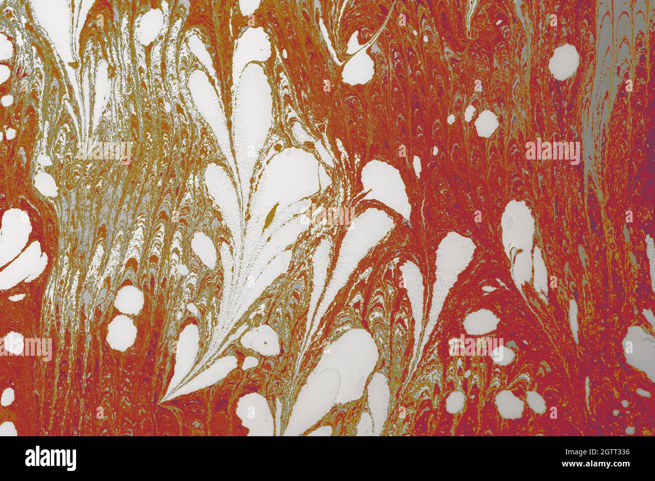 Illustration of a messy orange pattern with white breaching shapes ...