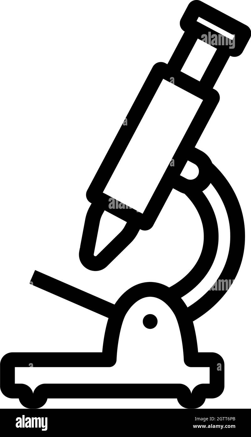 Simple Microscope Clipart Black And White
