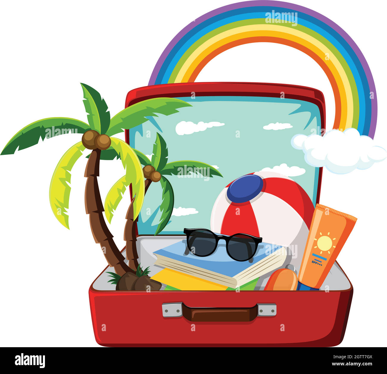 Summer holiday design suitcase Stock Vector Images - Alamy