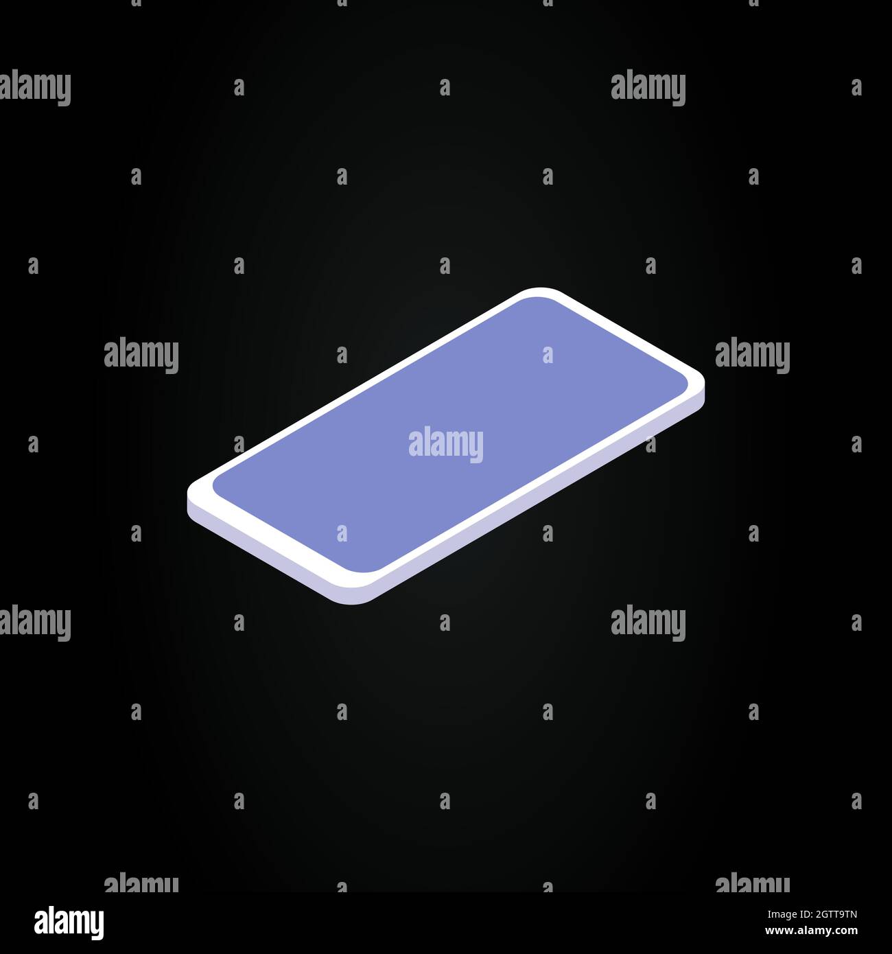 Isolated Smartphone. Simple Graphic Element on Black Background. Vector ...