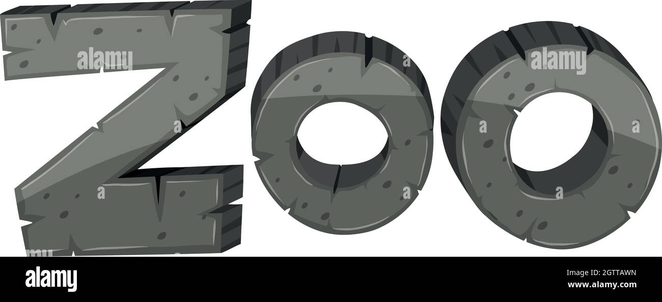 Font design for word zoo Stock Vector Image & Art - Alamy