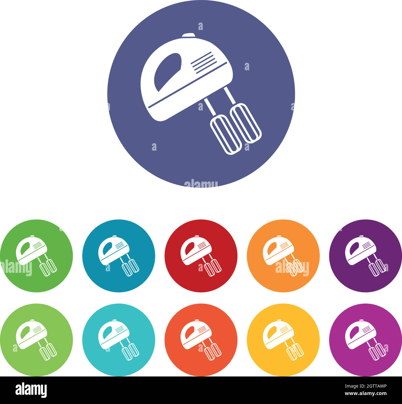 Electric mixer set icons Stock Vector Image & Art - Alamy
