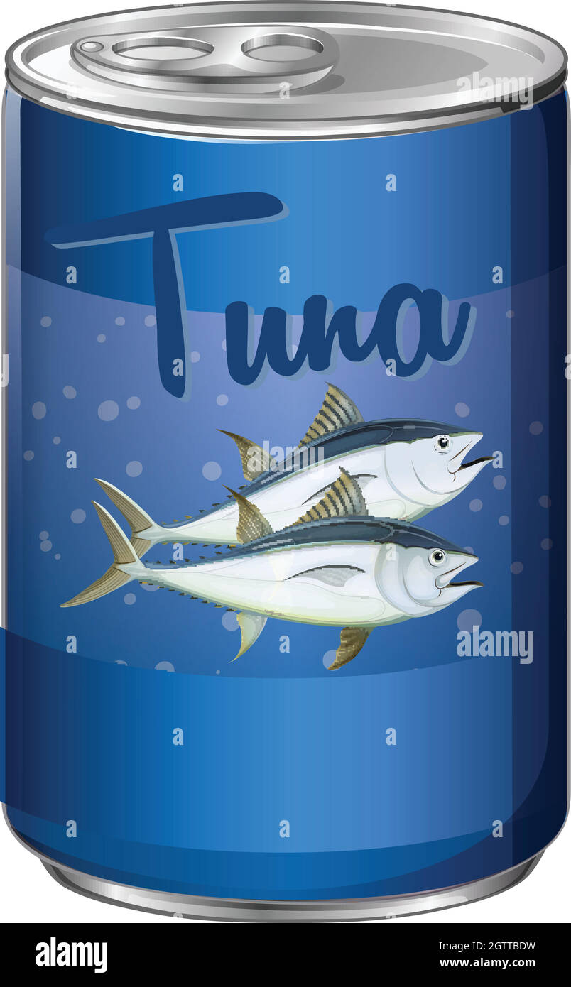 Canned food with tuna inside Stock Vector Image & Art - Alamy