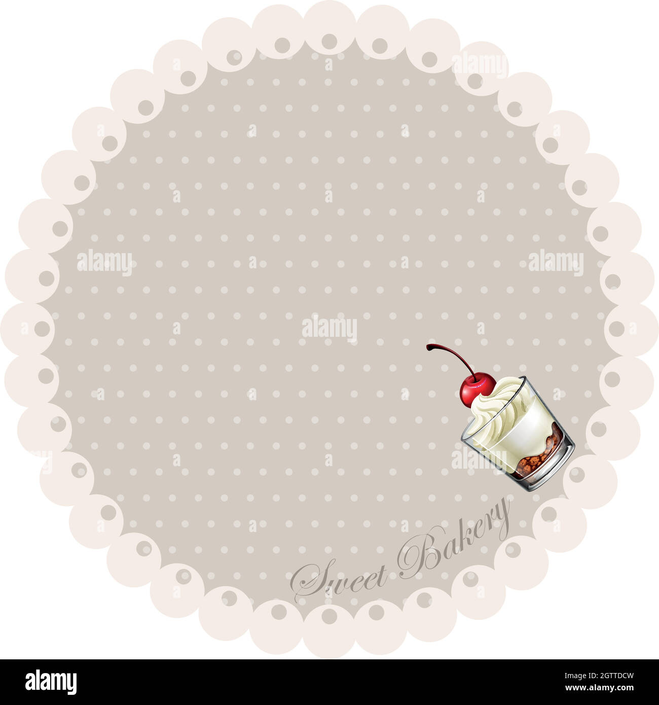 Border design cake illustration hi-res stock photography and images - Alamy