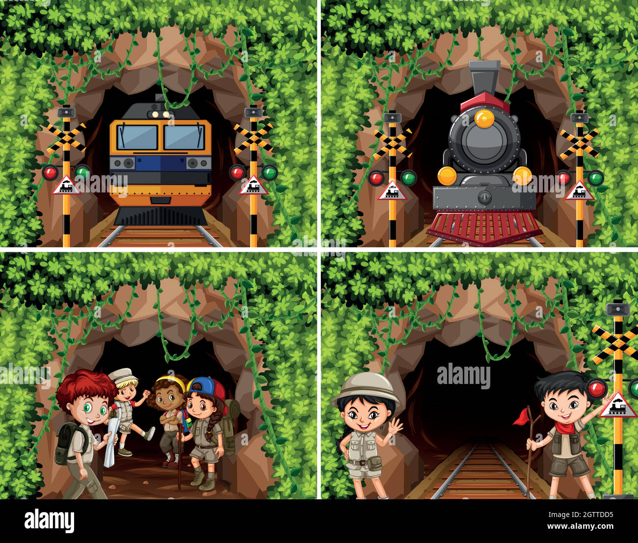 Camp railroad Stock Vector Images - Alamy