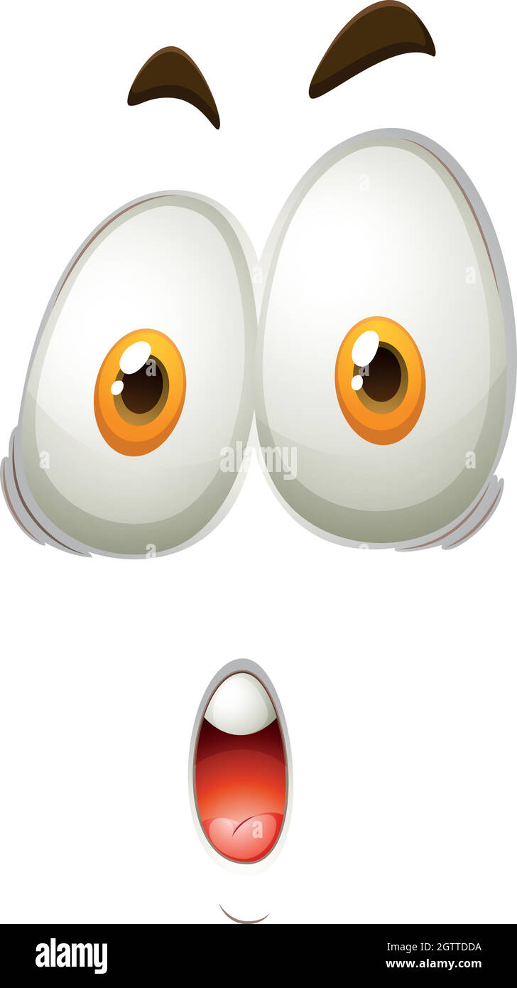 Facial expression of shocking face Stock Vector Image & Art - Alamy