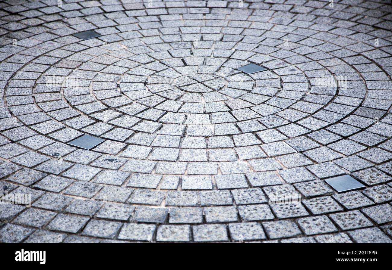 Circle Pattern Stone Block Paving High Resolution Stock Photography and ...