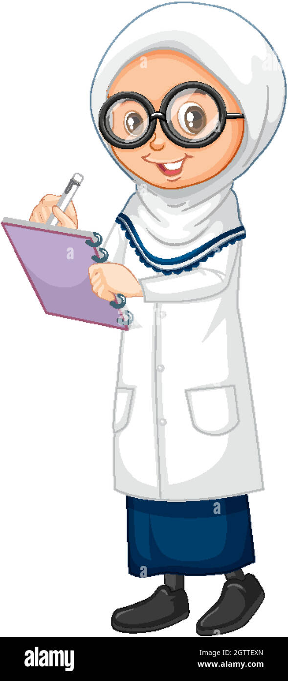 Woman child writing girl Stock Vector Images - Alamy