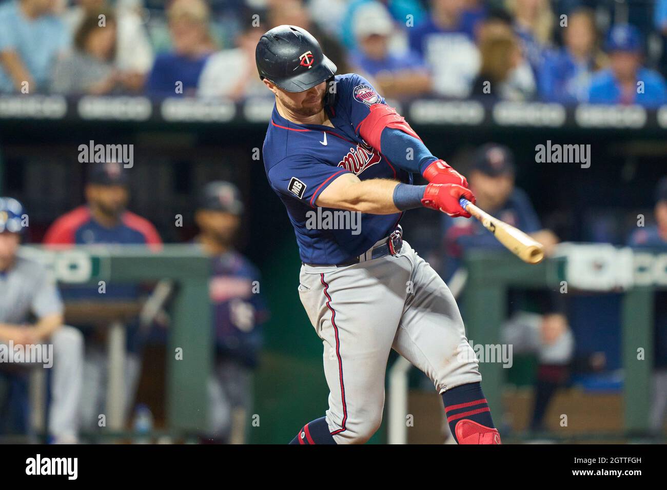 Kansas City MO, USA. 1st Oct, 2021. Minnesota catcher Ryan Jeffers (27 ...