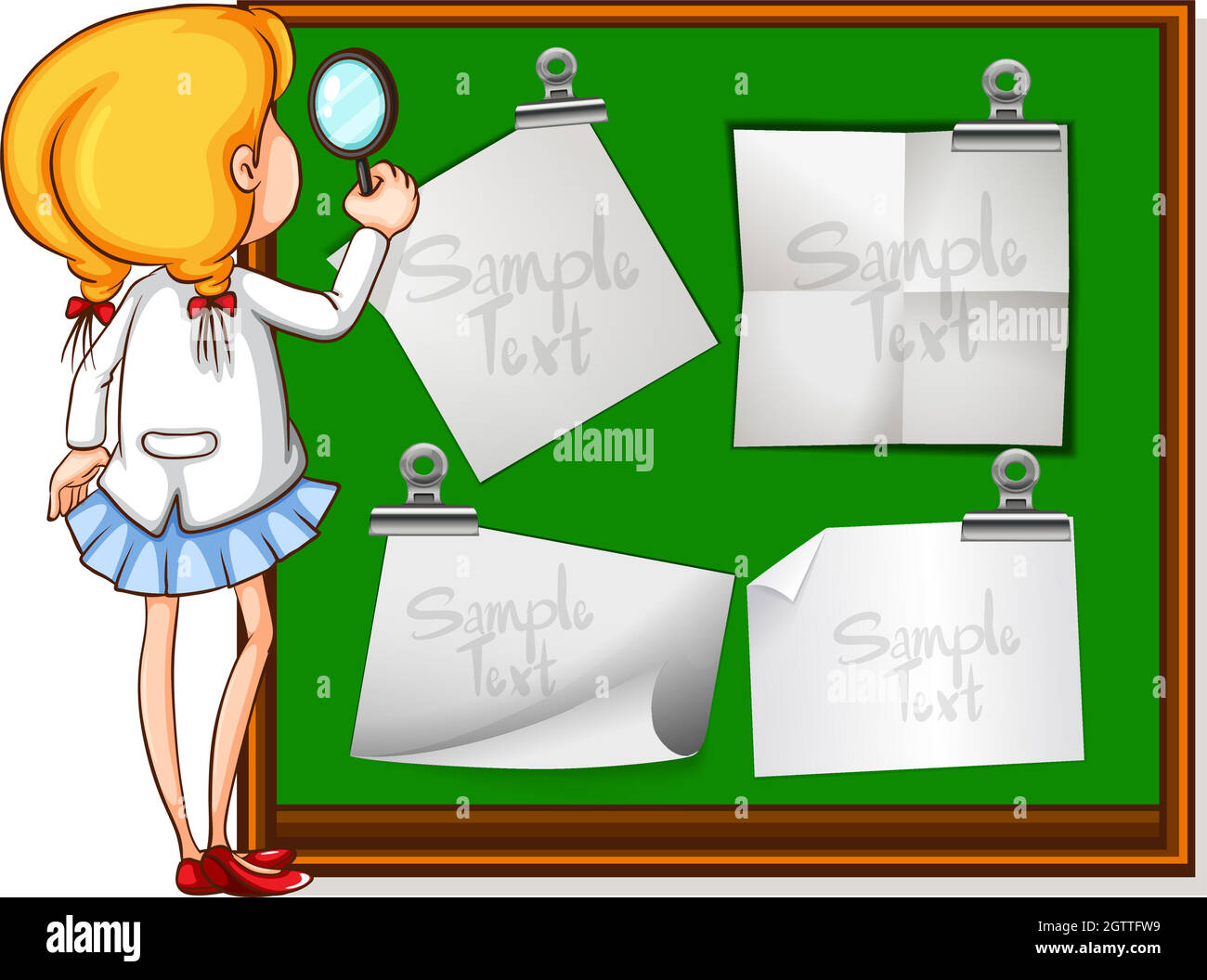 Woman child writing girl Stock Vector Images - Alamy