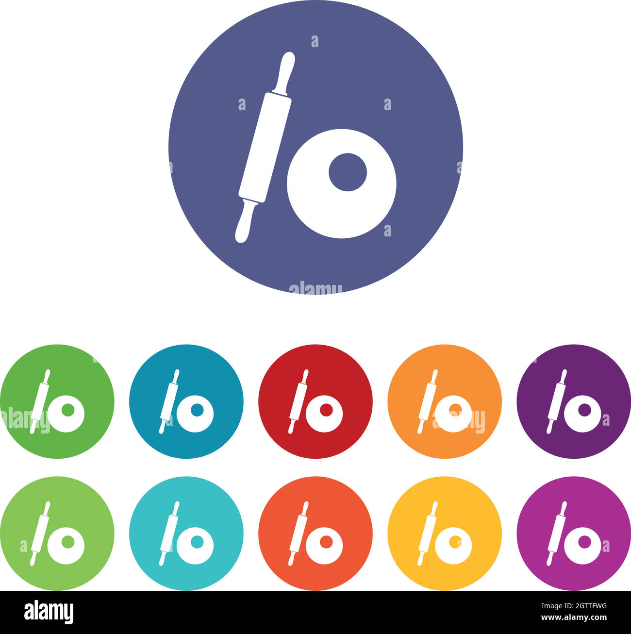 Fresh flour rolling pin Stock Vector Images - Alamy