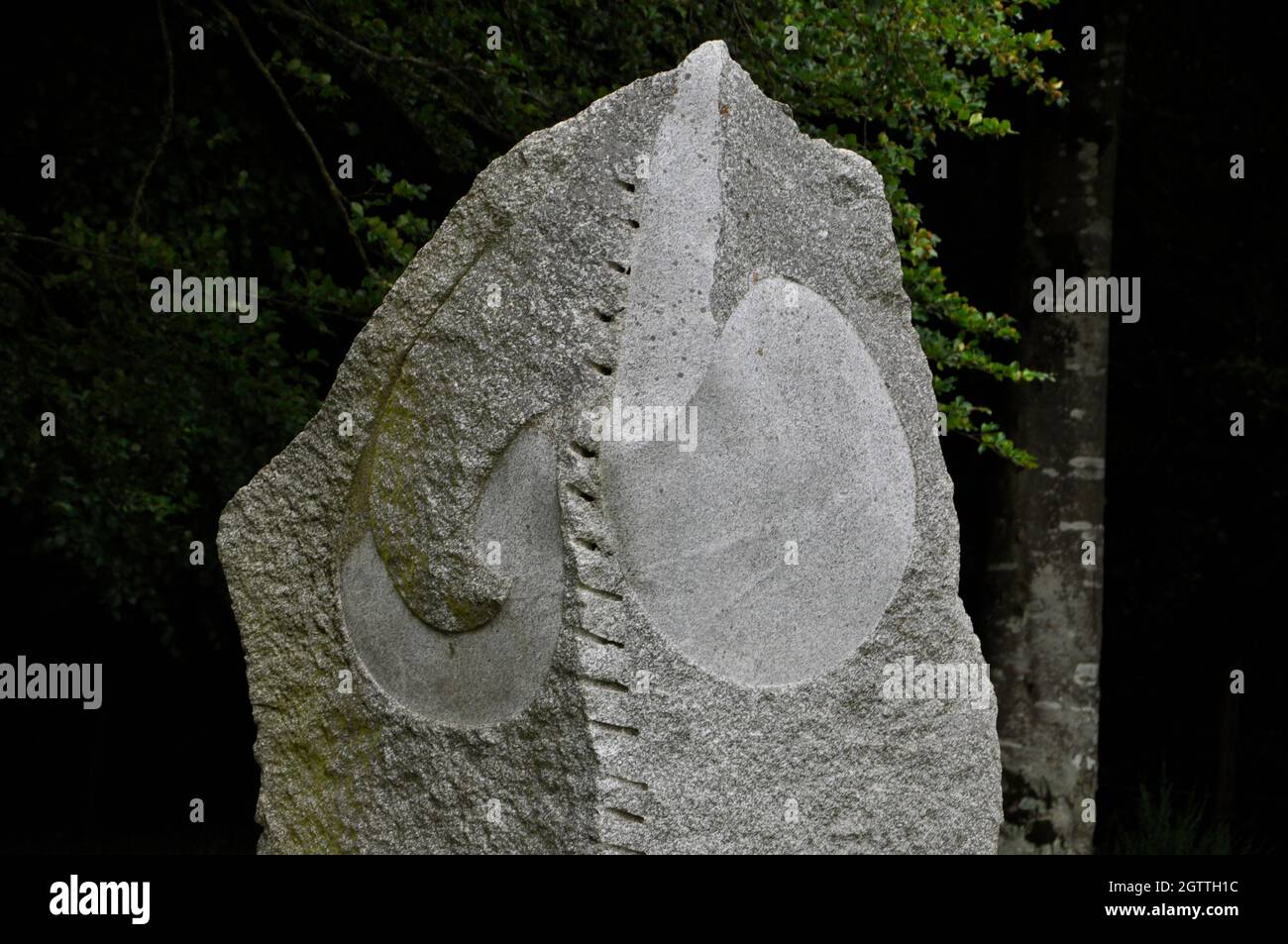Carved standing stones at Heavens Gate overlooking Longleat House in ...