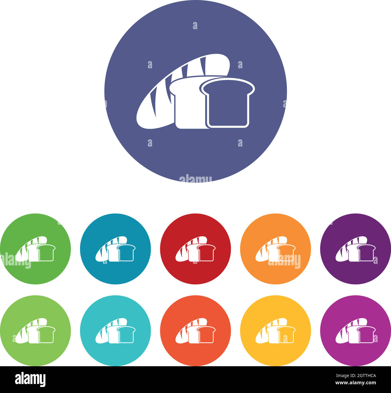 Bread set icons Stock Vector Image & Art - Alamy