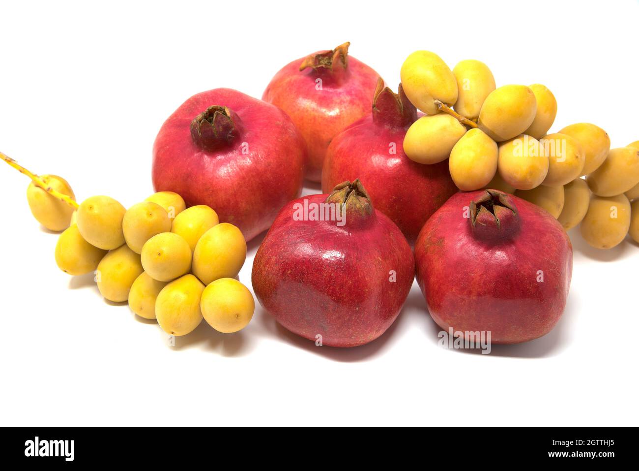 Rosh Hashanah Jewish New Yeartraditional Symbols, Honey In A Glass Jar ...