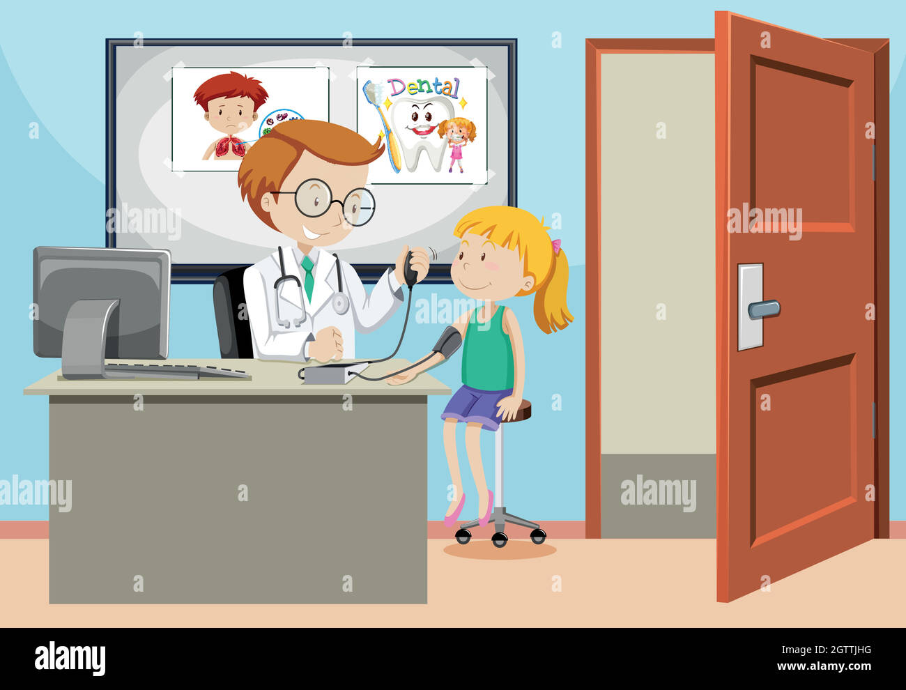 Blood pressure monitor equipment Stock Vector Images - Alamy