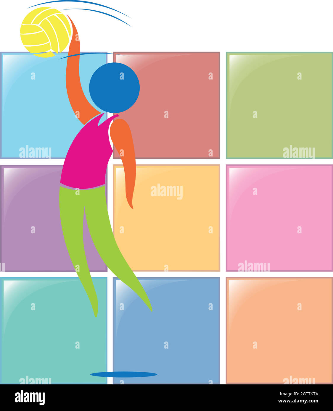 Sport icon with man playing volleyball Stock Vector Image & Art - Alamy