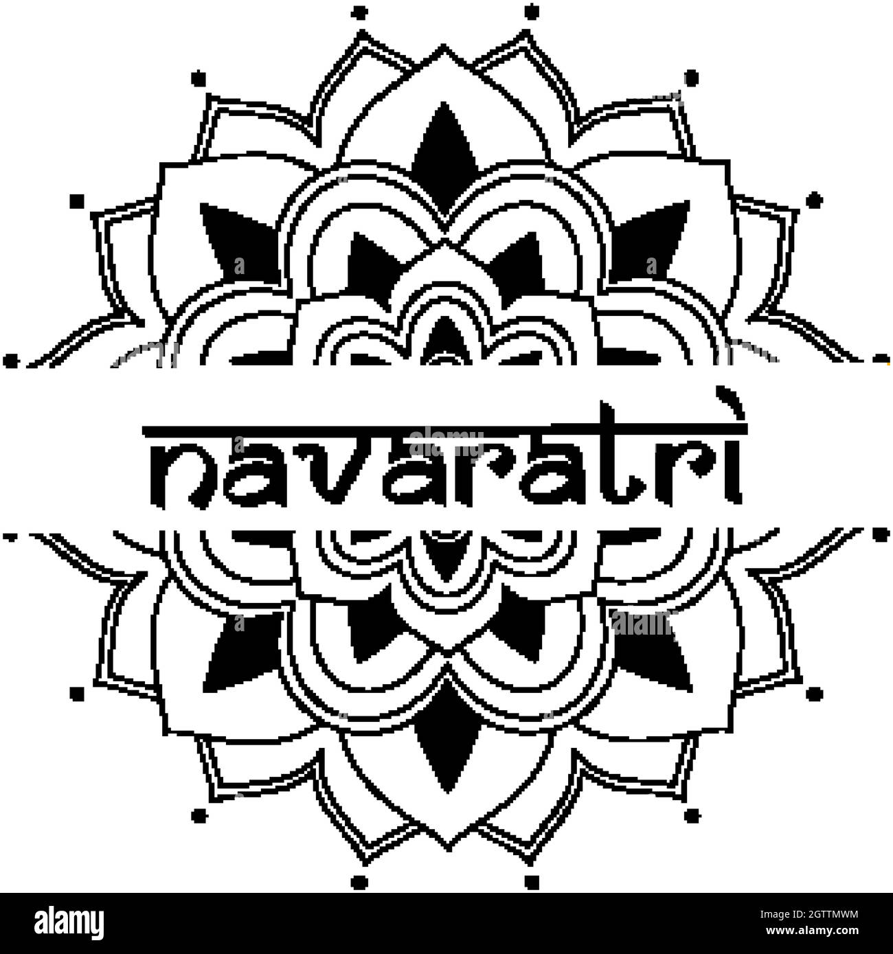 Navaratri illustration Cut Out Stock Images & Pictures - Alamy