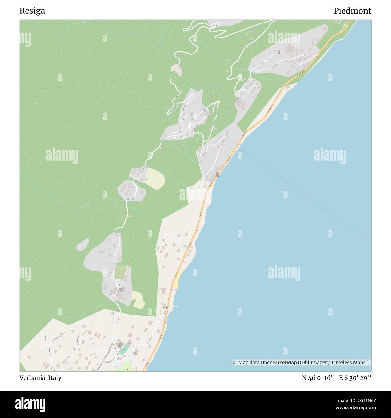 Resiga, Verbania, Italy, Piedmont, N 46 0' 16'', E 8 39' 29'', map ...