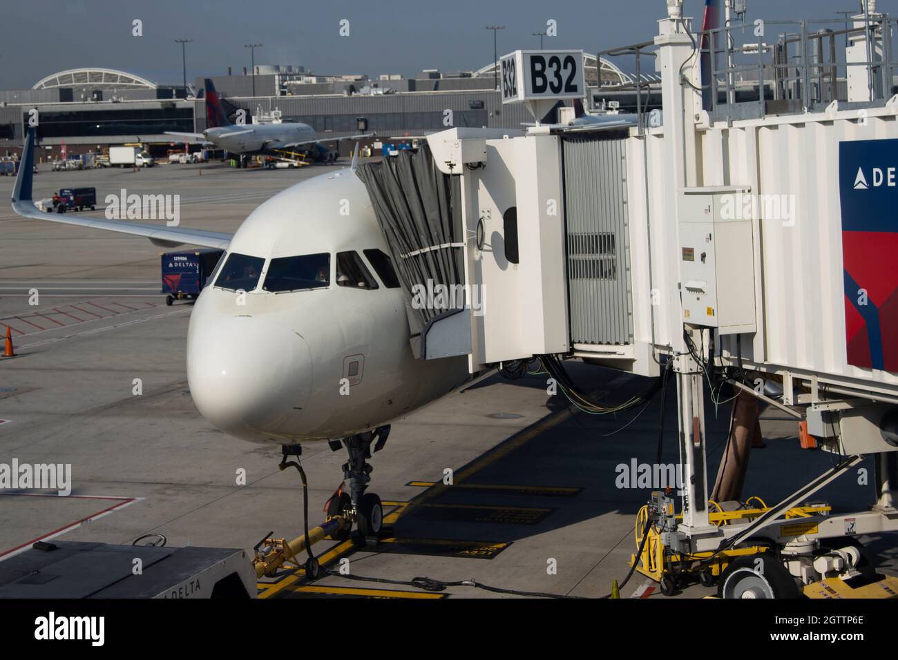 September 14, 2021 - A Delta airlines commercial jet at Hartsfield ...