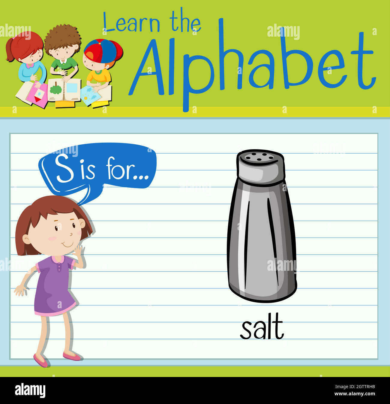 Flashcard letter S is for salt Stock Vector Image & Art - Alamy