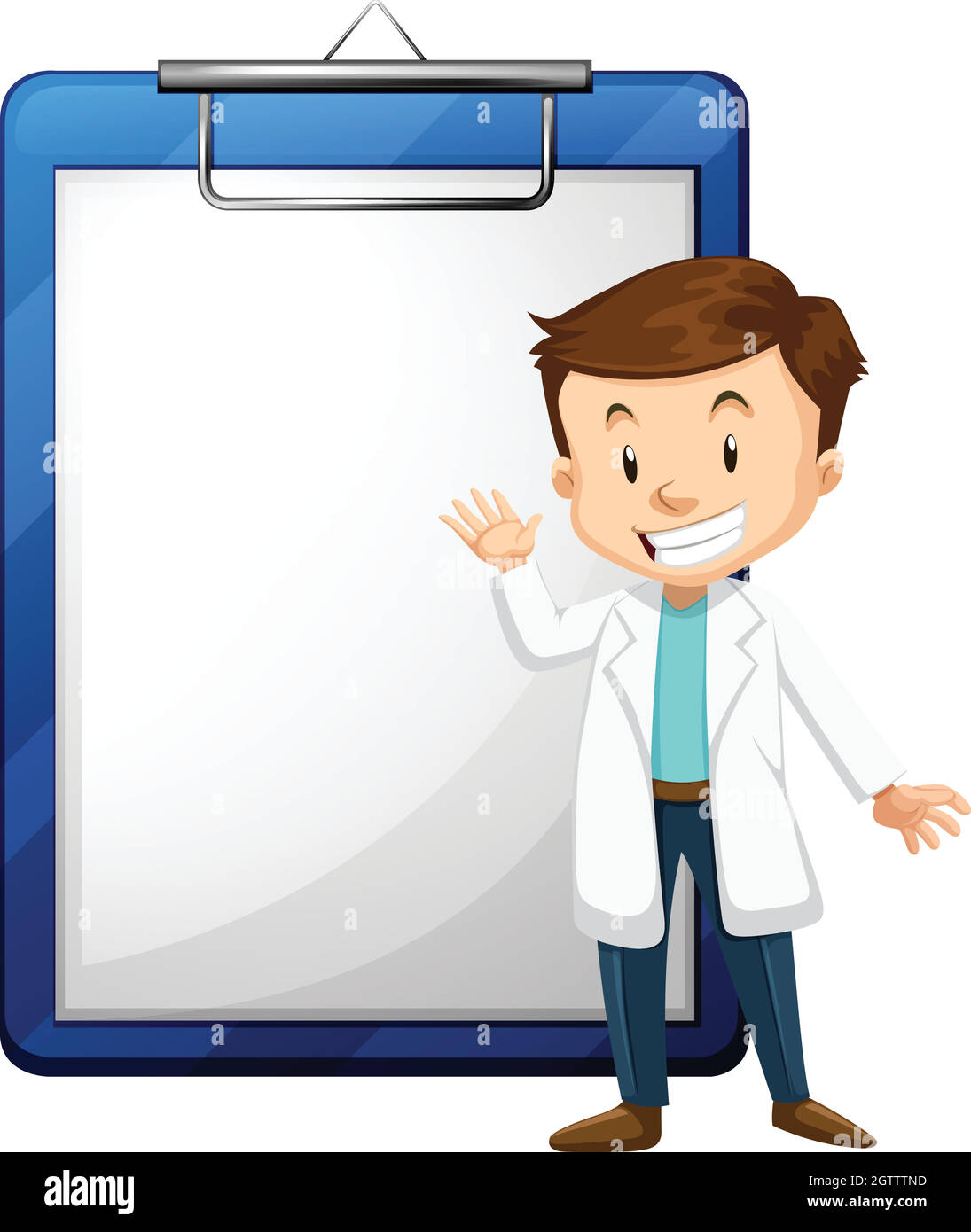 Doctor and blank paper template Stock Vector Image & Art - Alamy