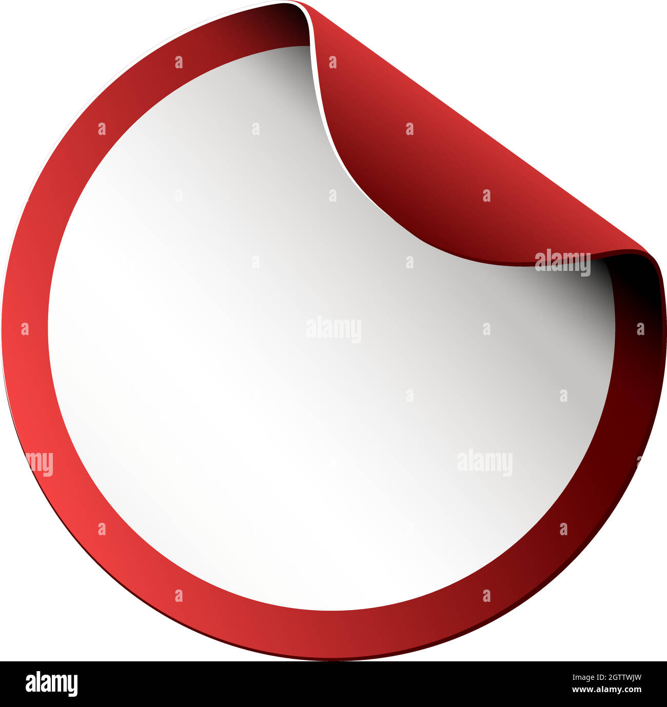 Round sticker on white Stock Vector Image & Art - Alamy