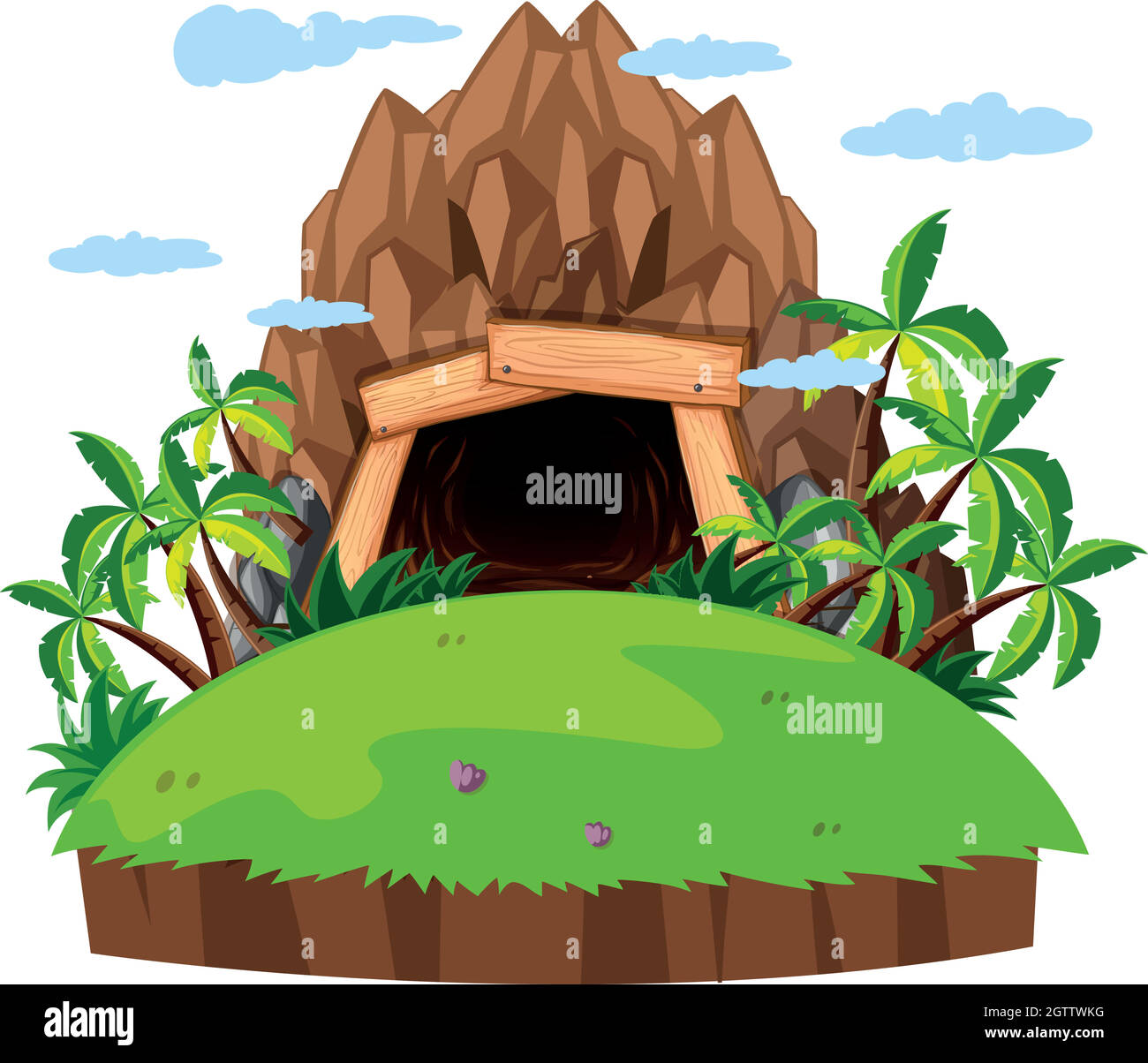 Mine entrance on the island Stock Vector Image & Art - Alamy