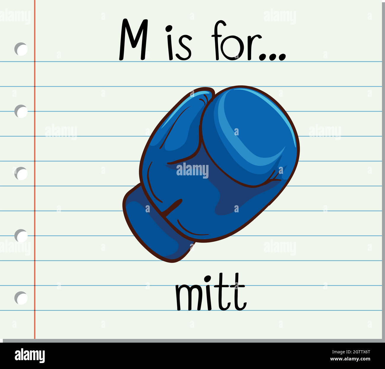 Flashcard letter M is for mitt Stock Vector Image & Art - Alamy