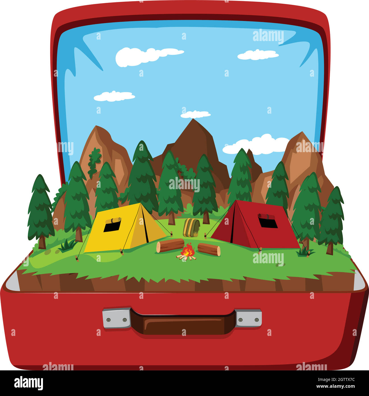 Vintage camp image Stock Vector Images - Alamy